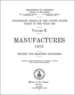 1920 Census: Vol 8. Manufactures, General Report & Analytical Tables