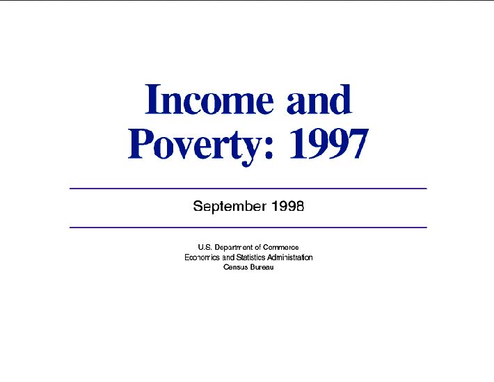Money Income in the United States: 1997