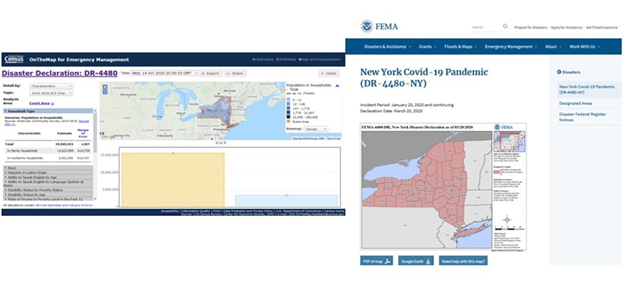 The Challenge of Mapping Disaster Areas During a National Emergency