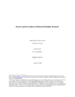 Poverty and the Incidence of Material Hardship, Revisited