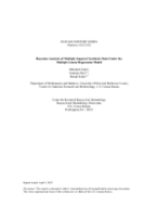 Bayesian Analysis of Multiply Imputed Synthetic Data Under the Mult...