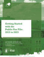 Getting Started with the PUF: 2015 and Beyond