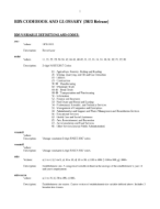 BDS Codebook and Glossary